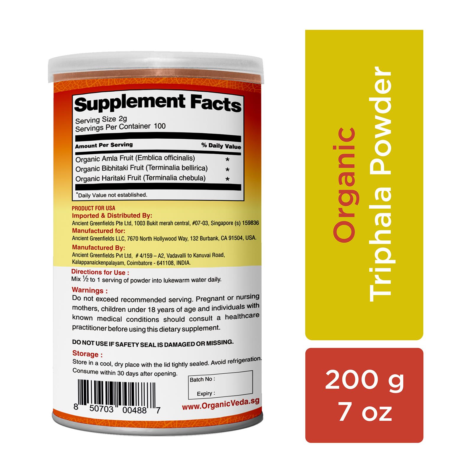 Triphala Powder Buy 100% Organic at Organicveda Malaysia