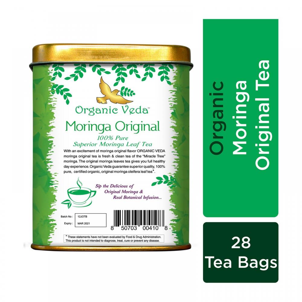 Buy Moringa Tea, Pure herbal Moringa Tea Bags - Organicveda.sg